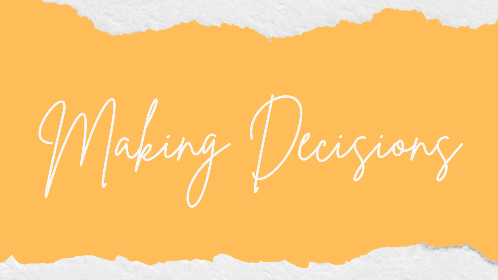 Making Decisions – Web Epiphany
